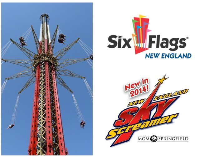 Be the first to ride SKY SCREAMER at Six Flags News England! - Boston ...